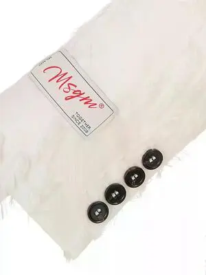 MSGM Frayed Double-breasted Jacket