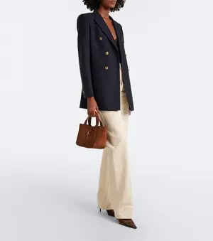 Saint Laurent Le 5 À 7 Suede Shoulder Bag - Brown