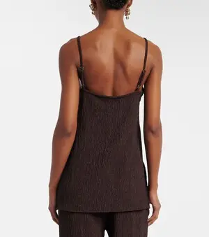 Jade Swim Seersucker Top - Brown