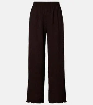 Jade Swim Mika Seersucker Wide-leg Pants - Brown