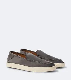 Giorgio Armani Galleria 3 Suede Shoes - Grey