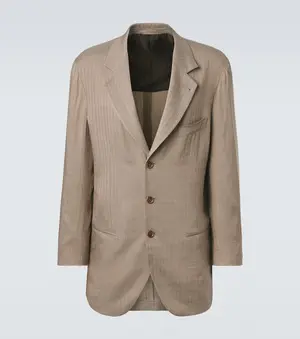 Giorgio Armani Archivio Herringbone Blazer - Brown