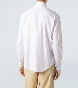 Giorgio Armani Archivio Pinstripe Cotton Shirt - White