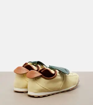 Jacquemus Tennis Leather-trimmed Canvas Sneakers