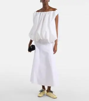 Jacquemus Tennis Leather-trimmed Canvas Sneakers