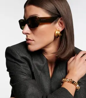 Saint Laurent Sl 868 Oval Sunglasses - Brown