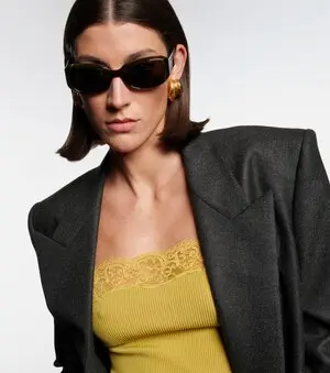 Saint Laurent Sl 868 Oval Sunglasses - Brown