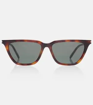 Saint Laurent Corner Angle Cat-eye Sunglasses - Brown