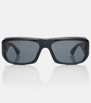 Saint Laurent Sl Logo Rectangular Sunglasses - Black