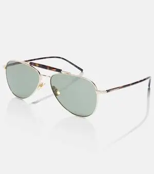 Saint Laurent Sl Logo Aviator Sunglasses