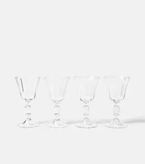 AKUA OBJECTS Alban Set Of 4 White Wine Glasses - Transparent
