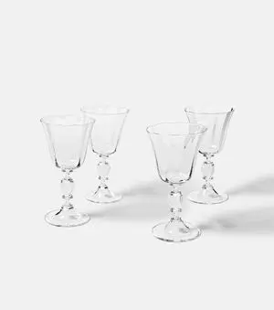 AKUA OBJECTS Alban Set Of 4 White Wine Glasses - Transparent