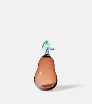 AKUA OBJECTS Marianne Pear Glass Paperweight - Brown