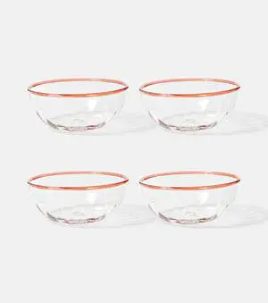 AKUA OBJECTS Peter Set Of 4 Glass Bowls - Orange