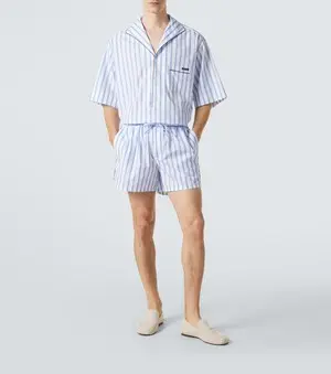 Dolce & Gabbana Striped Cotton And Silk Poplin Shirt