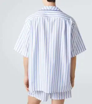 Dolce & Gabbana Striped Cotton And Silk Poplin Shirt