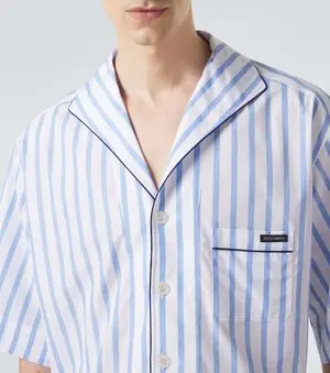 Dolce & Gabbana Striped Cotton And Silk Poplin Shirt