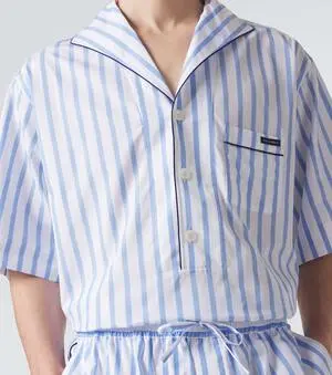 Dolce & Gabbana Striped Cotton And Silk Poplin Shirt