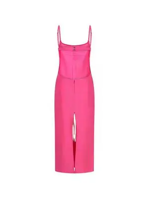 Attico Open-back Slit-detail Dress