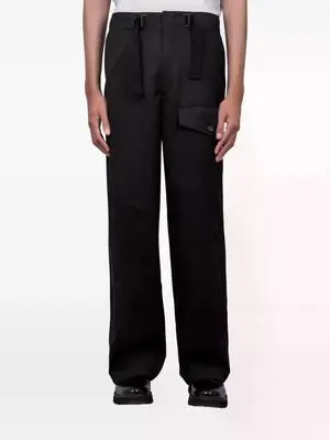 Auralee Buckled Cargo Pants - Black