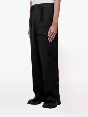 Auralee Buckled Cargo Pants - Black
