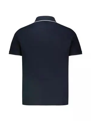 Paul & Shark Tipped-trim Logo-patch Polo Shirt - Blue