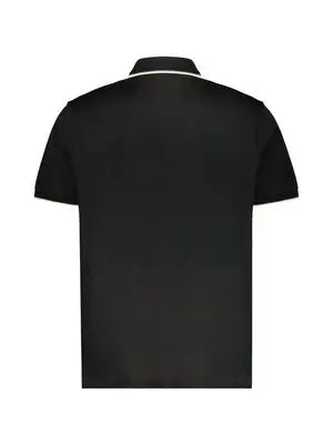 Paul & Shark Logo-embroidered Tipped-trim Polo Shirt - Black