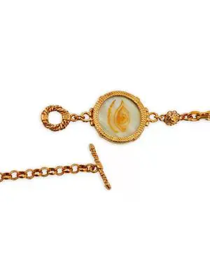 GEM KINGDOM Engraved Horn Bracelet