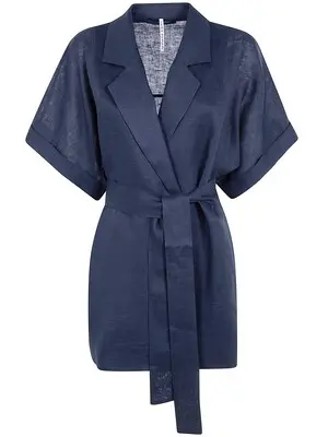 Liviana Conti Belted Linen Jacket