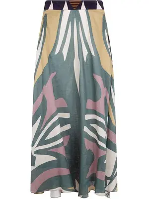 VOLANTIS Safi Round Midi Skirt - Multi