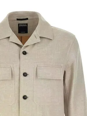 Zegna Crossover Patch-detail Overshirt - Neutrals