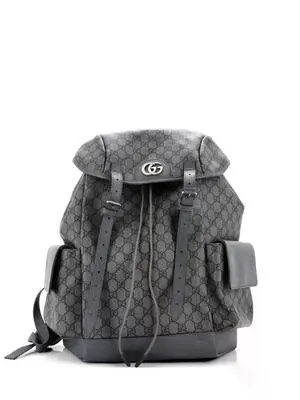 Gucci Ophidia Flap Gg Coated Canvas Medium Backpack