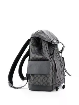 Gucci Ophidia Flap Gg Coated Canvas Medium Backpack
