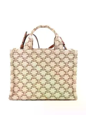 Celine Cabas Thais Triomphe Printed Canvas Small Tote Bag