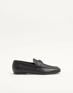 Valentino Garavani Vlogo Signature Deer Leather Loafer
