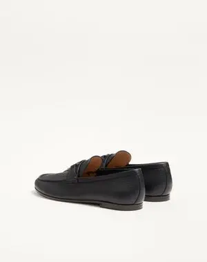 Valentino Garavani Vlogo Signature Deer Leather Loafer