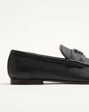 Valentino Garavani Vlogo Signature Deer Leather Loafer