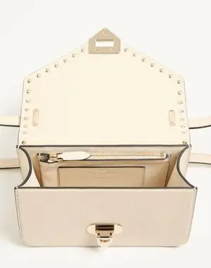 Valentino Garavani Rockstud Small Shoulder Bag - Ivory