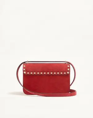 Valentino Garavani Rockstud Small Shoulder Bag - Red