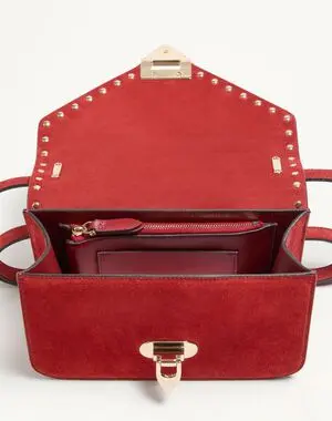 Valentino Garavani Rockstud Small Shoulder Bag - Red