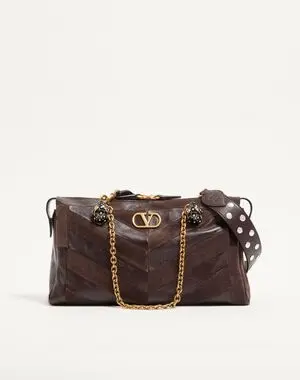 Valentino Garavani Panthea Medium Shoulder Bag - Ebony