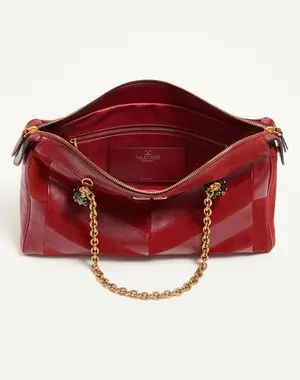 Valentino Garavani Panthea Medium Shoulder Bag - Red