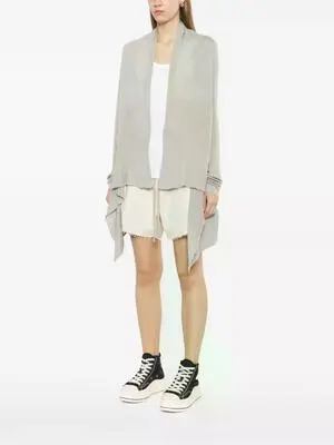 Rick Owens Draped Ribbed-knit Cardigan