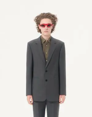 Valentino Garavani Single-breasted Wool Jacket - Dark Grey