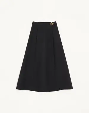 Valentino Garavani Crepe Couture Midi Skirt - Black