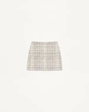 Valentino Garavani Square Tweed Mini Skirt