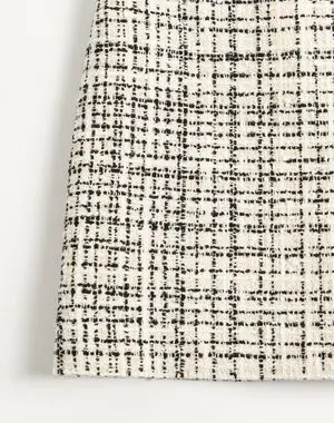 Valentino Garavani Square Tweed Mini Skirt