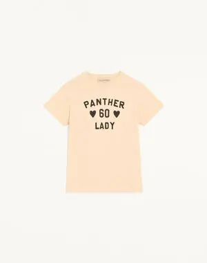 Valentino Garavani Panther Lady Jersey T-shirt - Birch/black