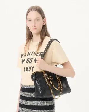 Valentino Garavani Panther Lady Jersey T-shirt - Birch/black