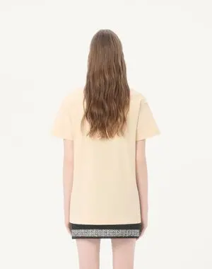 Valentino Garavani Panther Lady Jersey T-shirt - Birch/black
